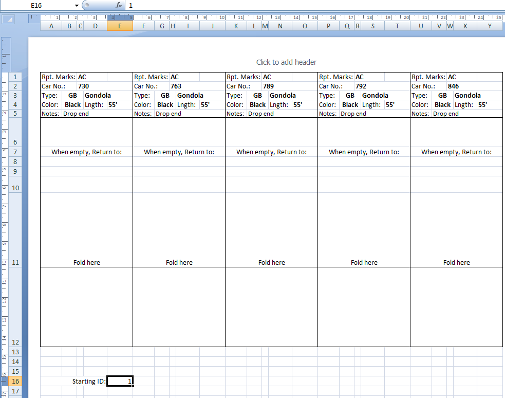 Excel Car Cards and Waybills | Algoma Central in HO Scale